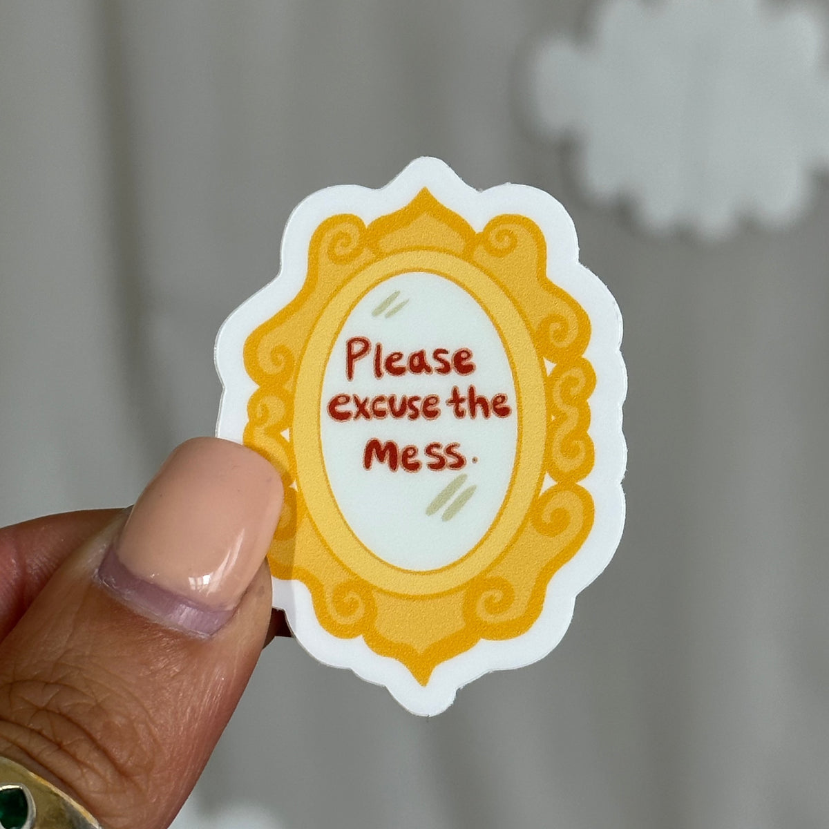 PLEASE EXCUSE THE MESS STICKER – Project Me